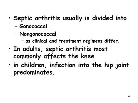 Septic Arthritis And Management Protocolppt