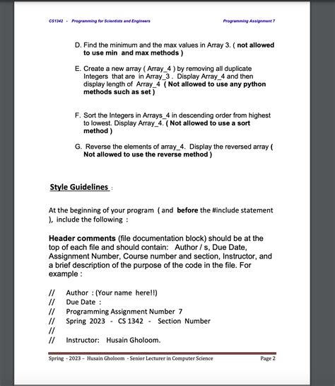 Solved Cs 1342 Programming 7 15 Of Your Final Grade Due