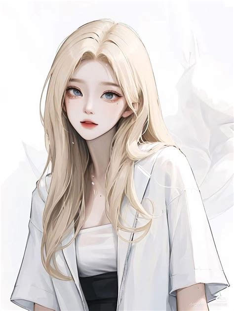A Drawing Of A Woman With Long Blonde Hair