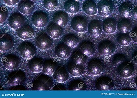 Alien Trypophobia Holes In A Shiny Sci Fi Close Up Background Stock