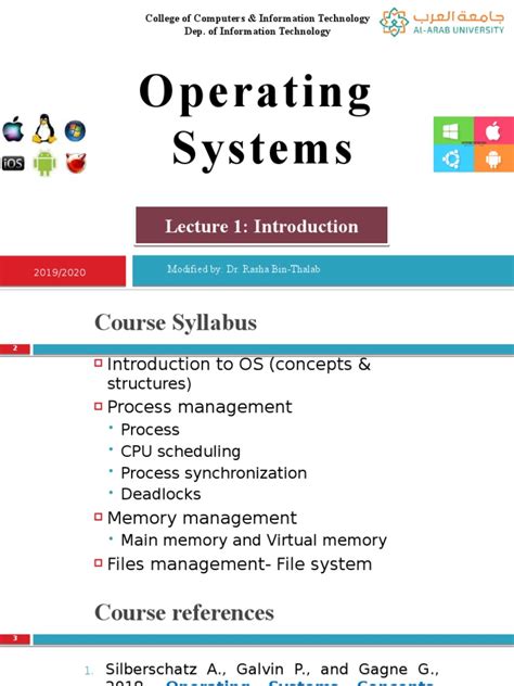 Operating Systems Lecture 1 Introduction Pdf Kernel Operating