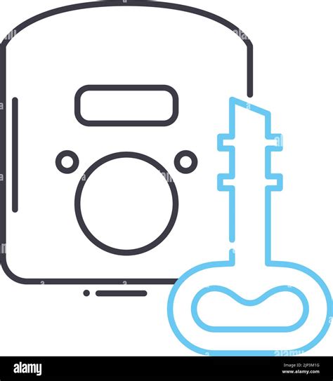 Alarm Installation Line Icon Outline Symbol Vector Illustration