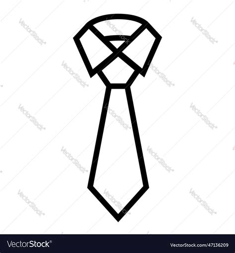Line Tie Icon Necktie And Neckcloth Symbol Flat Vector Image