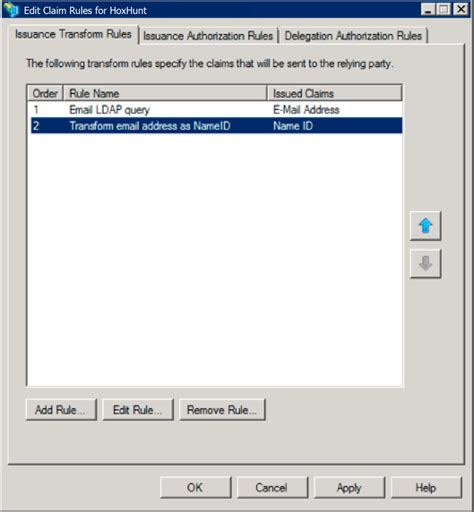 Configuring AD FS SSO Hoxhunt