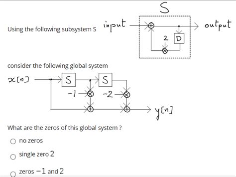 Solved S Using The Following Subsystems Input Y Output 2 D