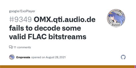 Omxqtiaudiodecoderflac Fails To Decode Some Valid Flac Bitstreams