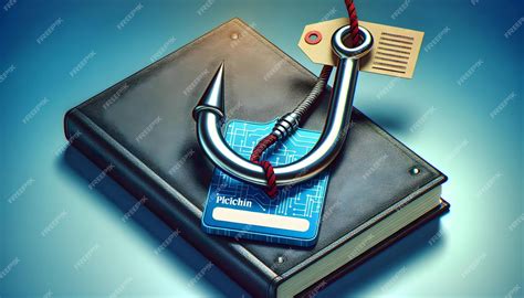 Photo Realistic Phishing Hook And Security Badge Concept For Isolated