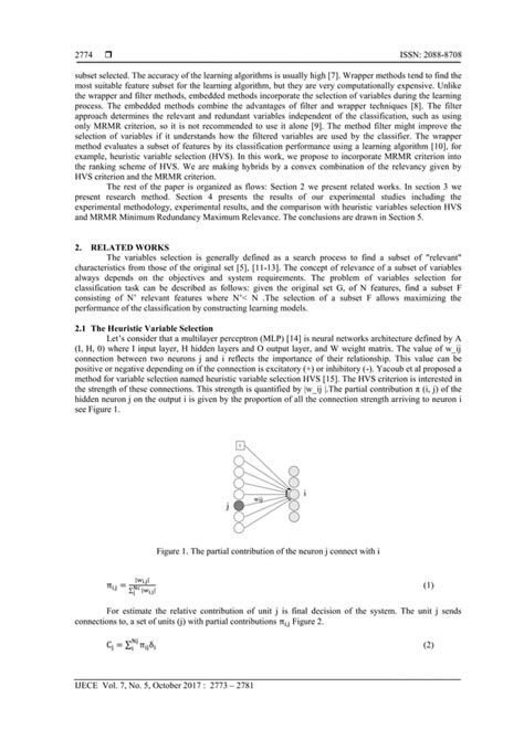 Hybrid Method Hvs Mrmr For Variable Selection In Multilayer Artificial