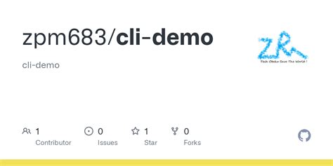 Github Zpm683cli Demo Cli Demo