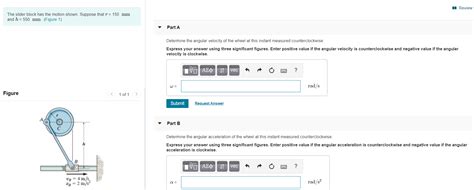 Solved Review The Slider Block Has The Motion Shown Suppose Chegg Com