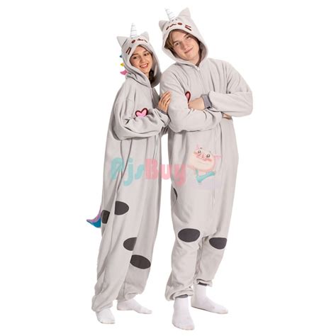 Pusheen Cat Onesie For Adult Couples Easy Halloween Costume