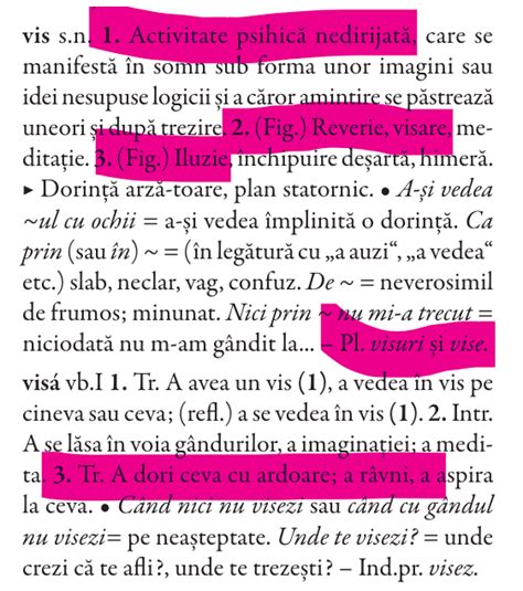 Do ”visuri” And ”vise” Have The Same Meaning Or Not R Romanian
