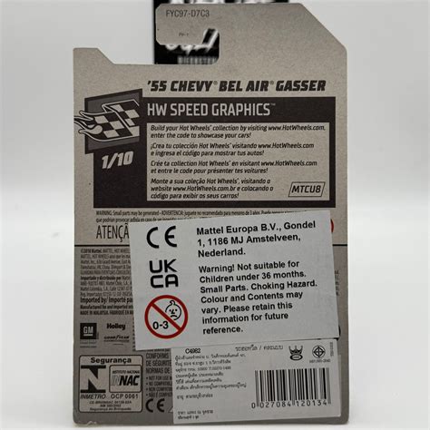 ‘55 Chevy Bel Air Gasser Hw Speed Graphics 110 Hotwheels Mainline 2