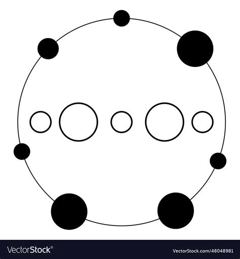 Cropped Circle Made Of Smaller Circles Royalty Free Vector