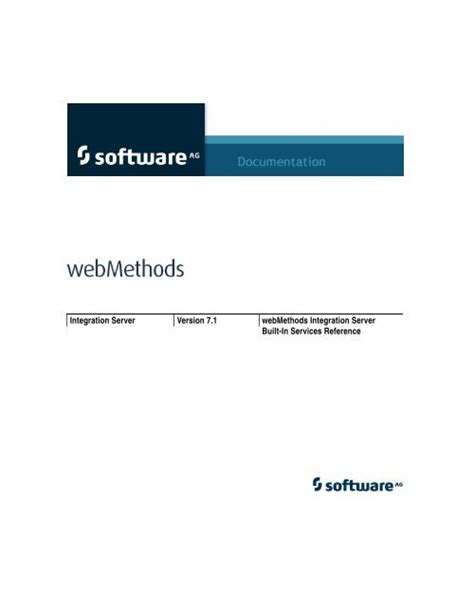 Webmethods Integration Server Built In Services Reference
