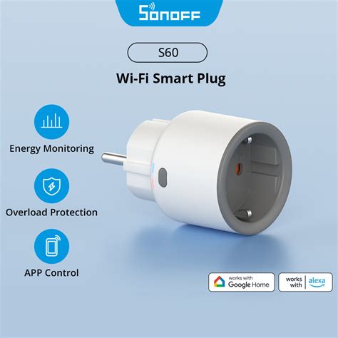Sonoff iPlug S60 Type E F 16A Wi Fi Smart Plug Power Monitor Công tắc ổ cắm thông minh Điều