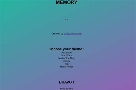 How To Create A Memory Game Using Html Css And Javascript