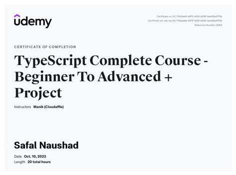 Udemycertification Typescript Continuouslearning Safal Naushad