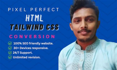 convert figma to html tailwind css conversion by parashar das fiverr
