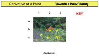 Derivative At A Point Matching And Puzzle Assembling Activity By Niki Math