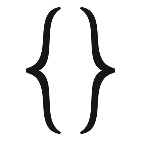 Curly Brackets Representing Programming And Coding 52620114 Vector Art At Vecteezy