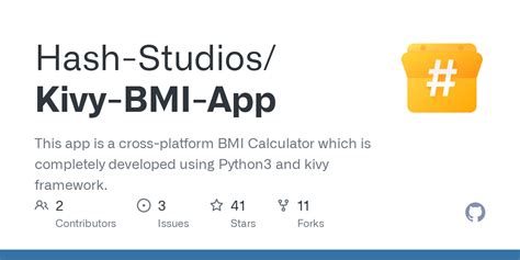 Github Hash Studios Kivy Bmi App This App Is A Cross Platform Bmi Calculator Which Is