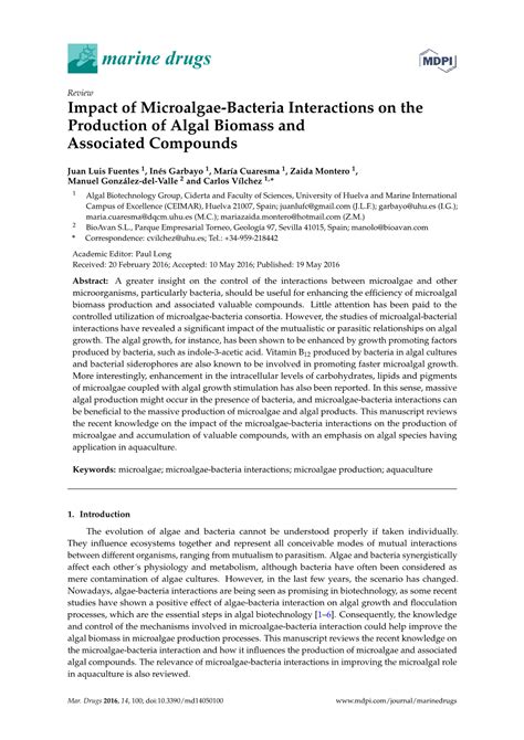 Impact Of Microalgae Bacteria Interactions On The Production Of Algal