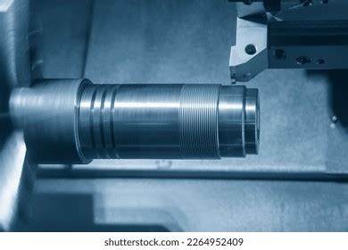 Cnc Lathe Machine Cutting Thread Metal Stock Photo Shutterstock