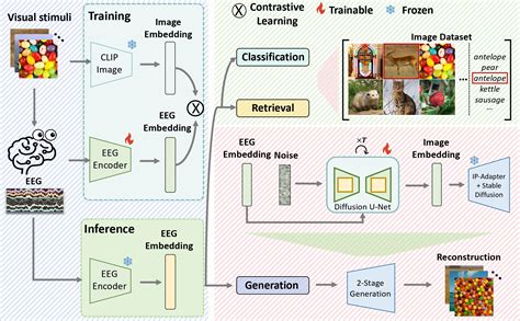 visual decoding and reconstruction via eeg embeddings with guided