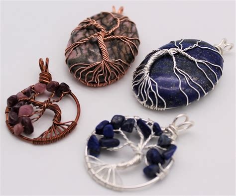 Tree Of Life Materials And Tutorial Kit Wire Jewelry Pendant Etsy