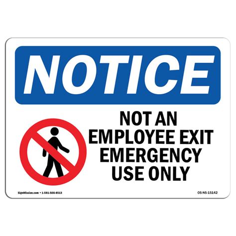 Signmission Not An Employee Exit Emergency Sign Wayfair