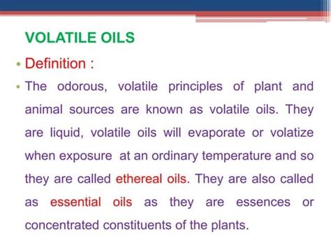 Volatile Oils Ppt Pptx