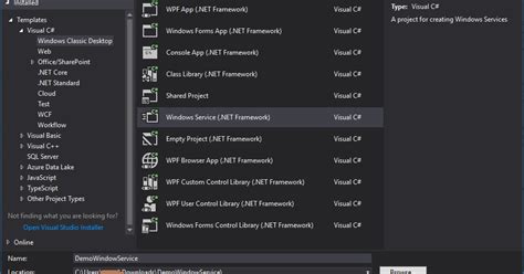Steps To Create Windows Service