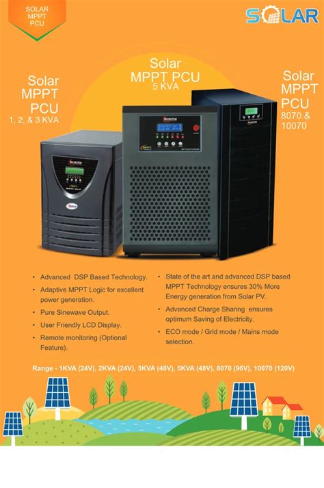 Single Lcd State Of The Art Technology Microtek Solar Inverters And