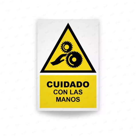 Rótulo De Atención Cuidado Con Las Manos Cod Ad 147
