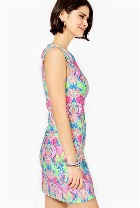 Nwt Lilly Pulitzer Mila Slub Multi Reflections Engineered Shift Dress