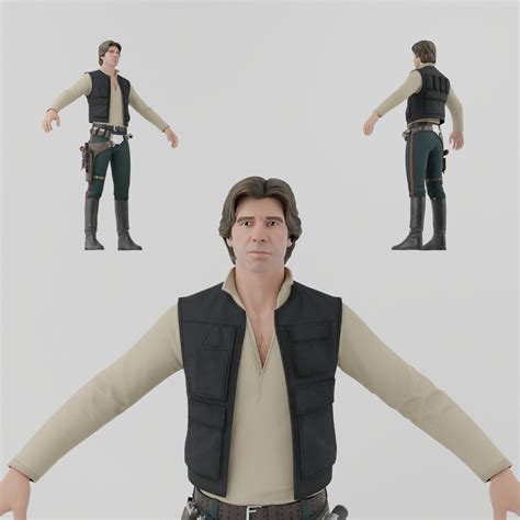Artstation Han Solo Lowpoly Rigged Resources