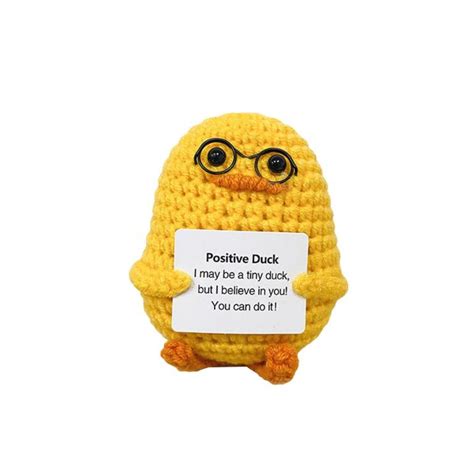 Cosme Crochet Duck Doll Handmade Crochet Animal Doll With Encouraging