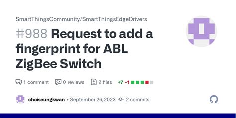 request to add a fingerprint for abl zigbee switch by choiseungkwan · pull request 988