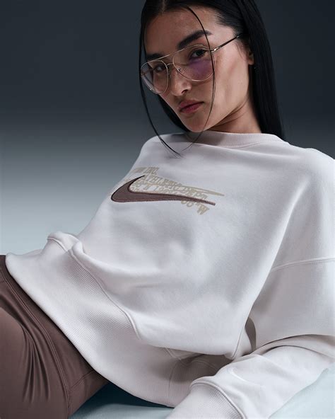나이키 스포츠웨어 피닉스 플리스 여성 오버 오버사이즈 크루넥 프렌치 테리 스웻셔츠 나이키 코리아