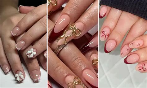 ایده های جذاب و شیک طراحی ناخن پاپیونی برای کریسمس