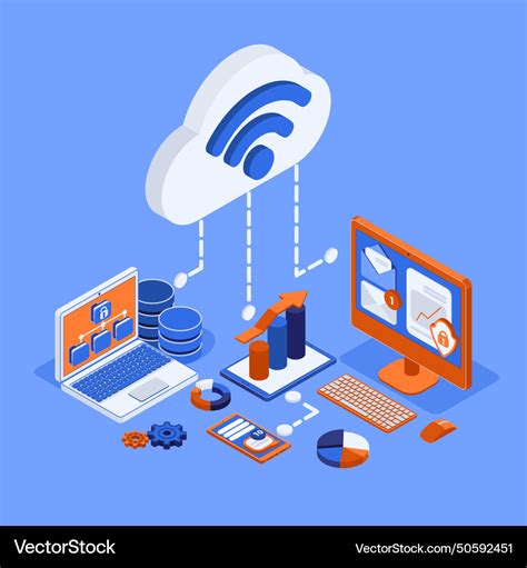 big data analysis processing royalty free vector image