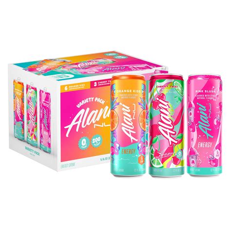 Alani Nu Variety Pack Cherry Twist Ais1 Pink Slush Orange Kiss Sugar