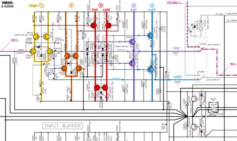 Yamaha A S2000 Schematic Detail Left Balancing Input Buffer Amp Symmetrierer Stages Marked