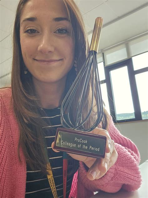 Six Months In And Im Flattered To Receive The Colleague Of The Period Award At Procook Very