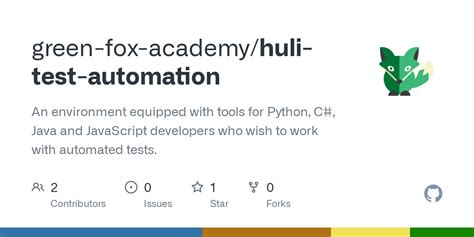 github green fox academy huli test automation an environment equipped with tools for python