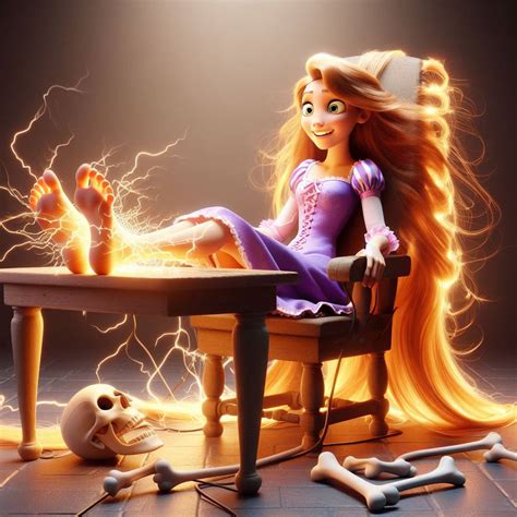 Rapunzels Feet Electro Tickled Ai By Tjcyber47 On Deviantart
