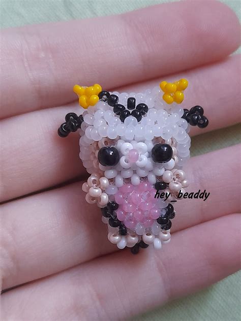 Котик из бисера Бисер Бисероплетение Поделки