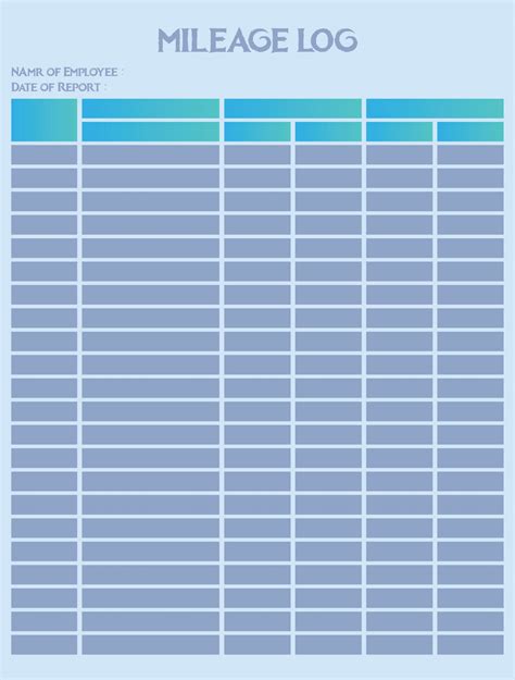 Mileage Log Sheet Template 10 Free Pdf Printables Printablee