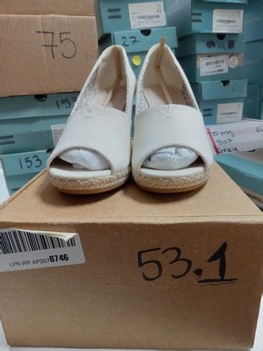 Toms Michelle Espadrille Wedge Sandals Womens Shoes Natural Size 9w